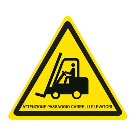 Cartello Pericolo Passaggio Carrelli Con Scritta Attenzione Passaggi Dmr