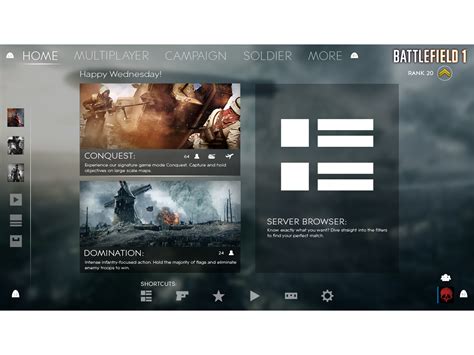 Battlefield 1 Main Menu Ui Concept By Jps Designs On Dribbble