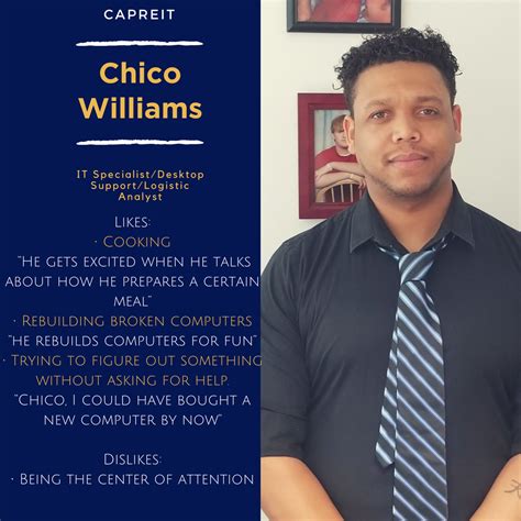 It Spotlight Chico Williams Has Been With Us For Almost Two Years
