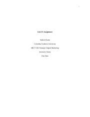 Unitiv Assignmenttemplate Docx Unit Iv Assignment Student Name Columbia Southern