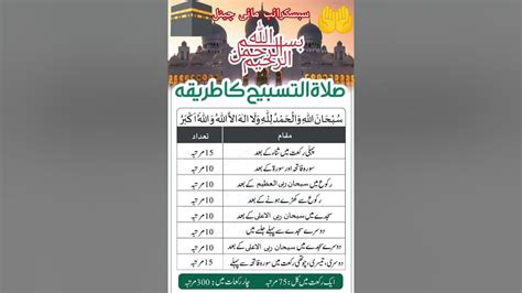 Salatul Tasbih How To Pray Salattasbeeh Prayer Salat Ul