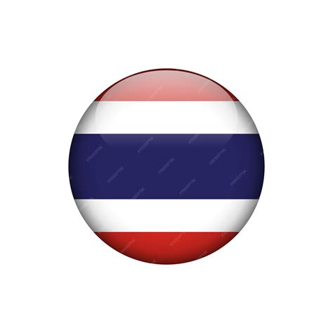 Premium Vector Thailand Flag Circle Button Vector Template