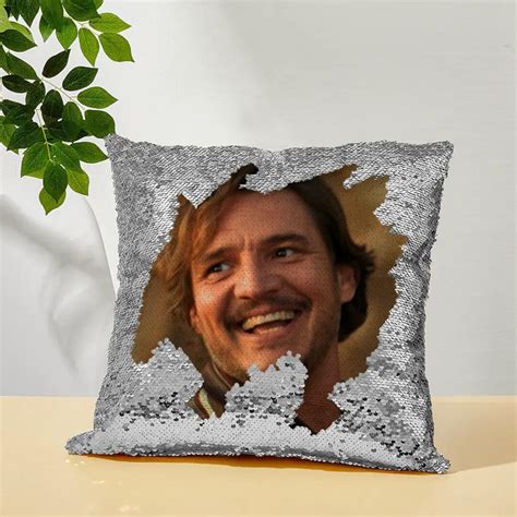 Pedro Pascal Meme Square Sequin Pillow And Pillowcase Etsy UK