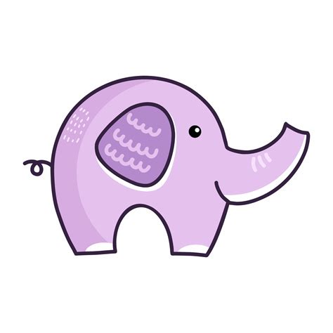 Purple Elephant Clip Art