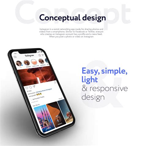 Ux Ui Design Instagram App Concept On Behance