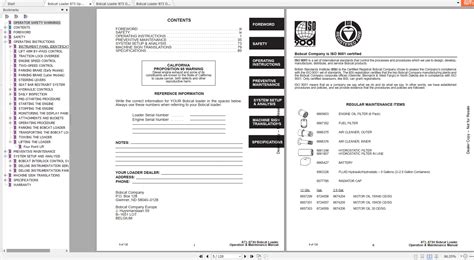 Bobcat Loader 873 Operation And Maintenance Manuals