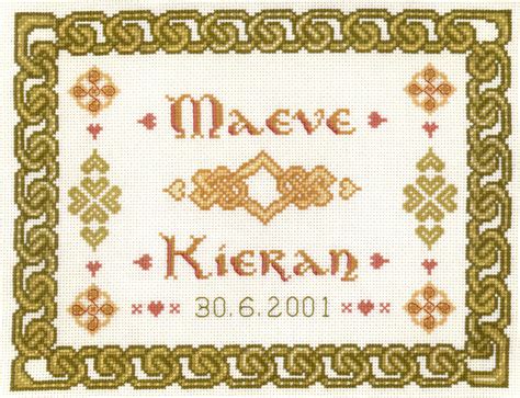 Celtic Wedding Sampler Cross Stitch Kit With Celtic Knotwork