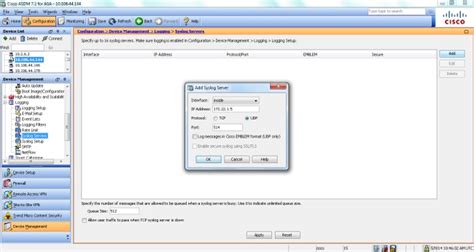 Networking Security Asa Syslog Configuration Example