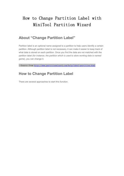 PDF How To Change Partition Label With Mini Tool Partition Wizard DOKUMEN TIPS