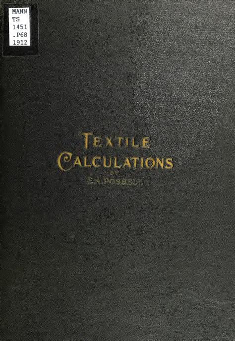 Textile Calculationpdftextile Calculation Pdf