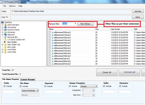Screenshot Help For File Rename Software