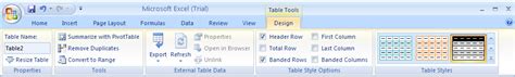 Table Format Table Microsoft Office Excel 2007 Tutorial