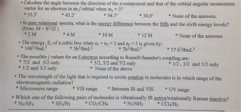 Solved Calculate The Angle Between The Direction Of The Chegg