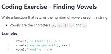 Algorithms 11 Finding Vowels
