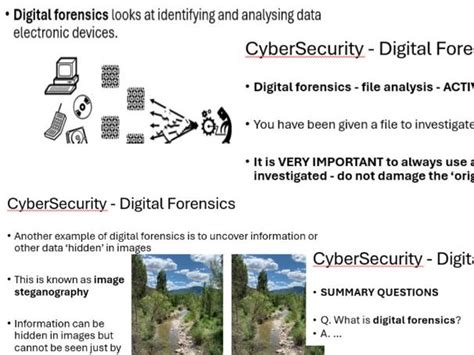 Cybersecurity Digital Forensics Teaching Resources