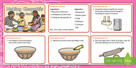 Chapatti Diwali Recipe Cards Twinkl