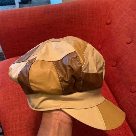 Leather Patchwork Hat