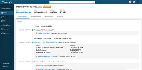 Syncrofy Help Order Detail Screen