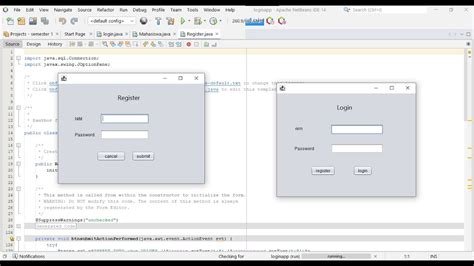 Tutorial Membuat Login Dan Register Menggunakan Netbeans Dengan