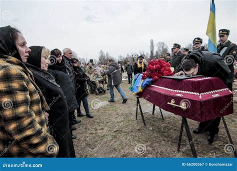 Kiev Ukraine April 3 2015 Funeral Ceremony For Ukrainian