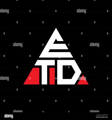 Etd Triangle Letter Logo Design With Triangle Shape Etd Triangle Logo