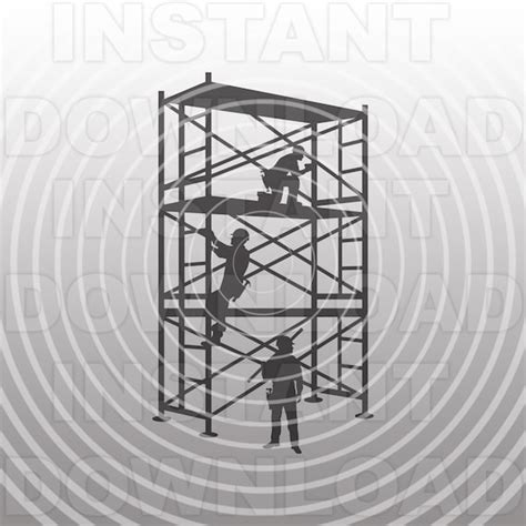 Scaffold Builder Svg Fileconstruction Workers Scaffolding Svg Etsy