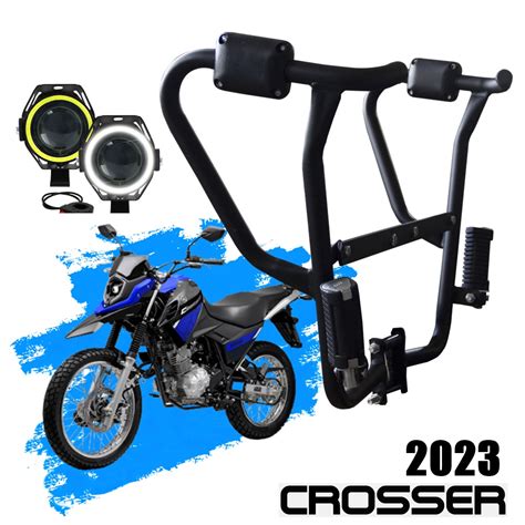 Protetor Carenagem Motor Xtz Crosser 150 2023 Par De Led BLACK FRIDAY