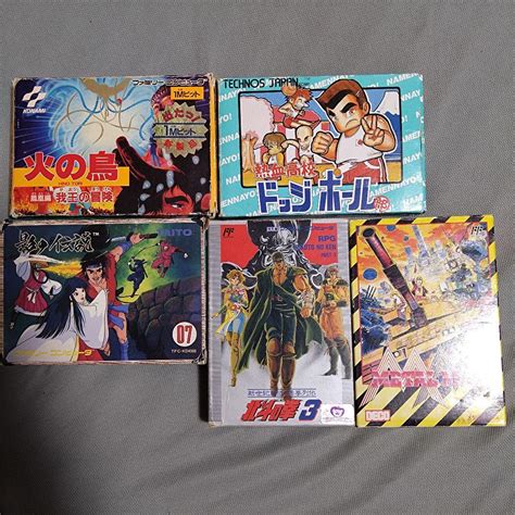 ファミコン 箱説明書付きソフト5個 メルカリ
