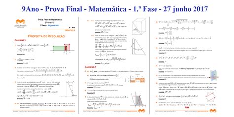 9ano Prova Final Matemática 27jun2017 Resolução Portalmathpt