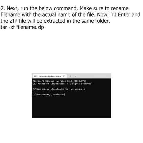 Unzip Files In Windows 11 Using Command Prompt Cmd Youtube