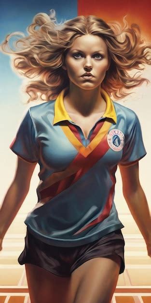 A Poster For A Girl With A Shirt That Says Shes A Sports Team Premium