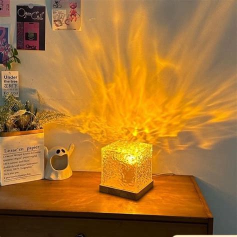 Dynamic Lighting Crystal Cube Lamp Touch Control Led Night Light Decor