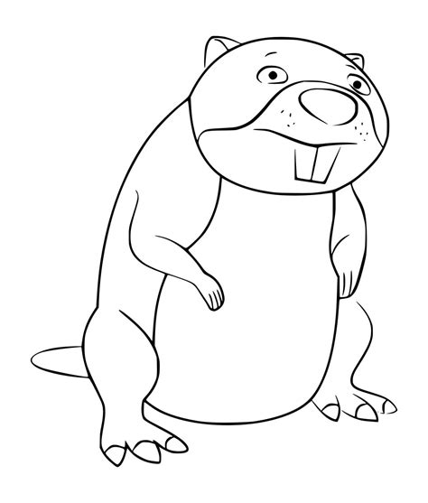 Dicker Karikatur Biber Zum Ausmalen Kostenlos Malvorlagen Und Ausmalbilder Zum Ausdrucken