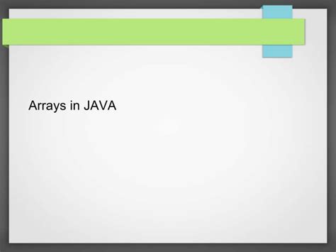 ARRAYS Ppt