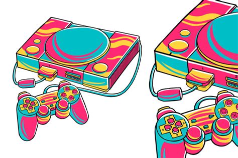 Playstation 90s Vibe Vector Graphic By Medzcreative · Creative Fabrica