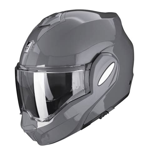 Scorpion EXO Tech Evo Solid Modular Helmet Black Motardinn