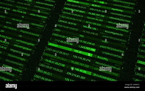 IP Addresses And Passwords Animation Generation Of All Passwords And