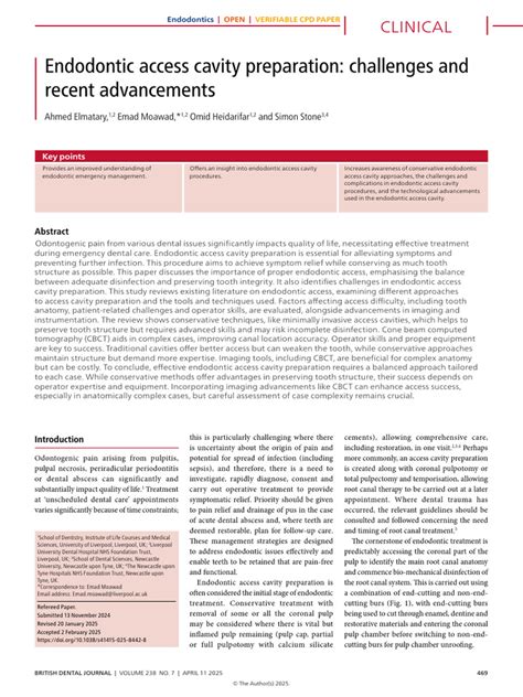 Endodontic Access Cavity Preparation Pdf Dentistry Dental Anatomy