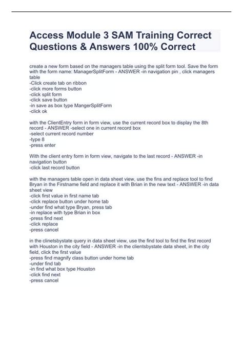 Sam Sam Training Exam Bundle Questions And Answers 100 Correct Stuvia Us