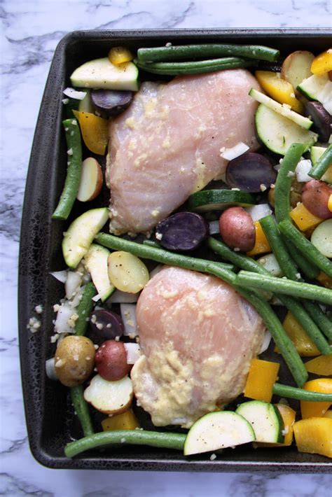 Easy Chicken Sheet Pan Dinner Theres Sugar In My Tea