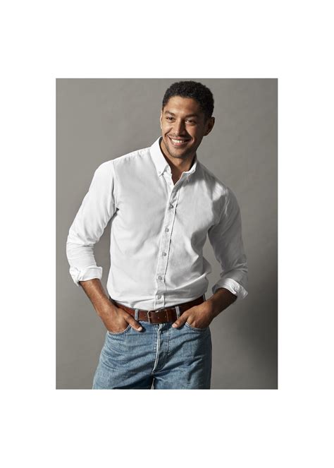 Cottover Mens Oxford Slim Fit Long Sleeve Shirt 141032 Activewear Group