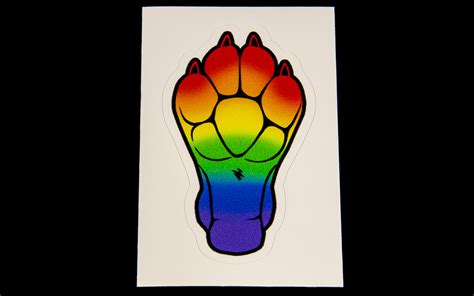 Pride Sticker Rainbow Weredog
