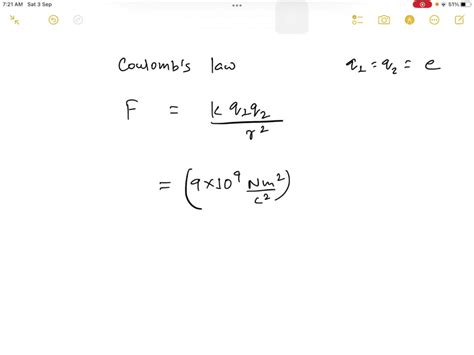 Solved How Large A Force In N Is The Electrostatic Repulsion Between