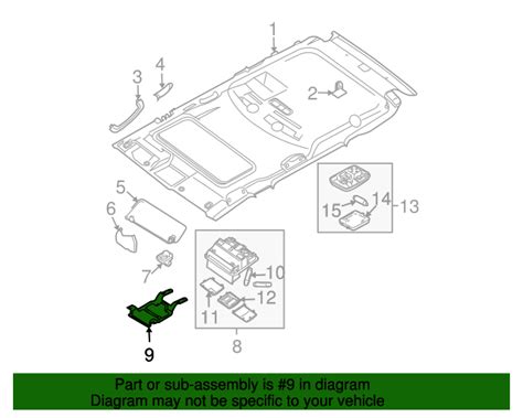 2005 2013 Nissan Map Lamp Assembly Bracket 26439 Ea100 Nissan Parts Store