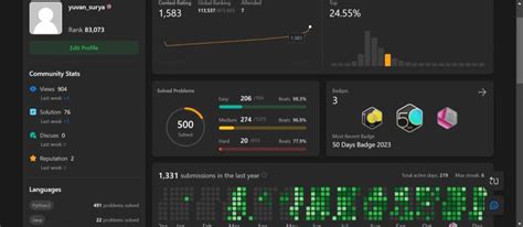 Leetcode Codingmilestone Thrivingintech Yuvan Surya E