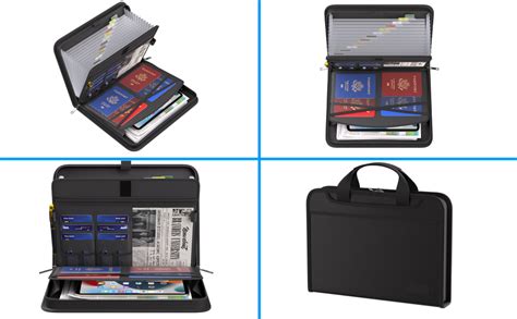 Accordion File Organizer Fireproof Document Box Andbinder Organizer With Labels