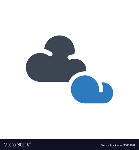 Cloudy Sky Icon Royalty Free Vector Image Vectorstock
