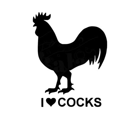 I Love Cocks Vinyl Decal Stickers Bottle Glass Caradult Etsy