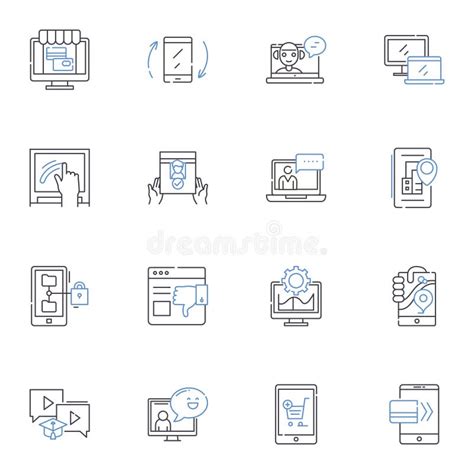 Command Center Line Icons Collection Control Hub Monitor Nerk Command Mission Center