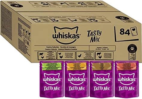 WHISKAS Repas pour Chat 84 Sachets Fraîcheur de 85g Pâtée pour Chat